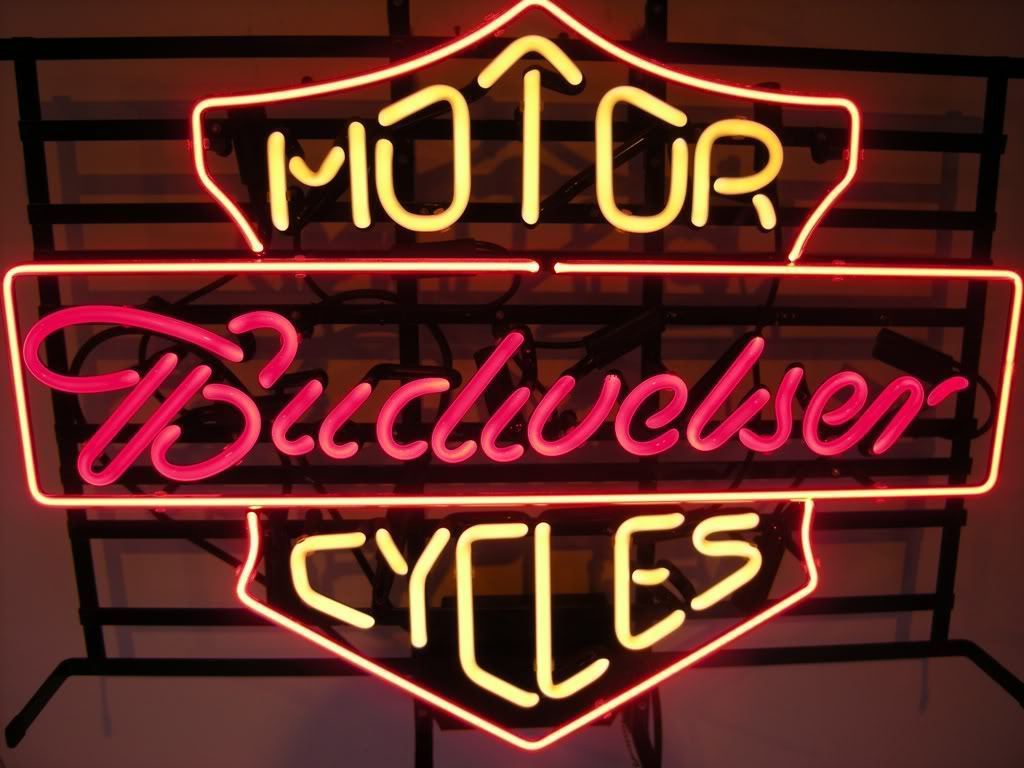 New Budweiser Motorcycles Dealer Shop Open Beer Logo Neon Sign 19"x15 ...