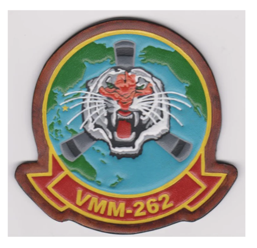 4.5" MARINE CORPS VMM-262 FLYING TIGERS COLOR LEATHER PATCH - Original ...