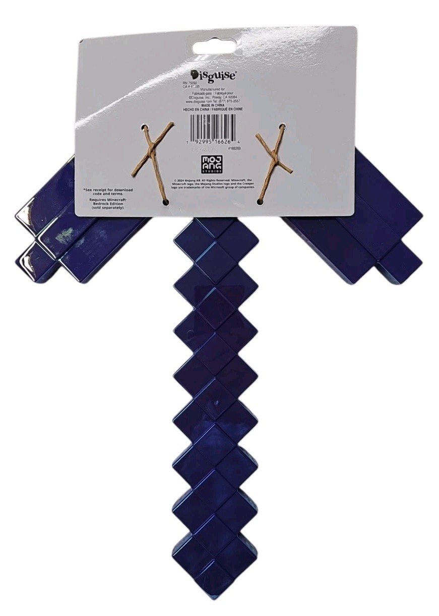 2024 Disguise Minecraft Purple Iridescent Pickaxe Halloween Costume Toy ...