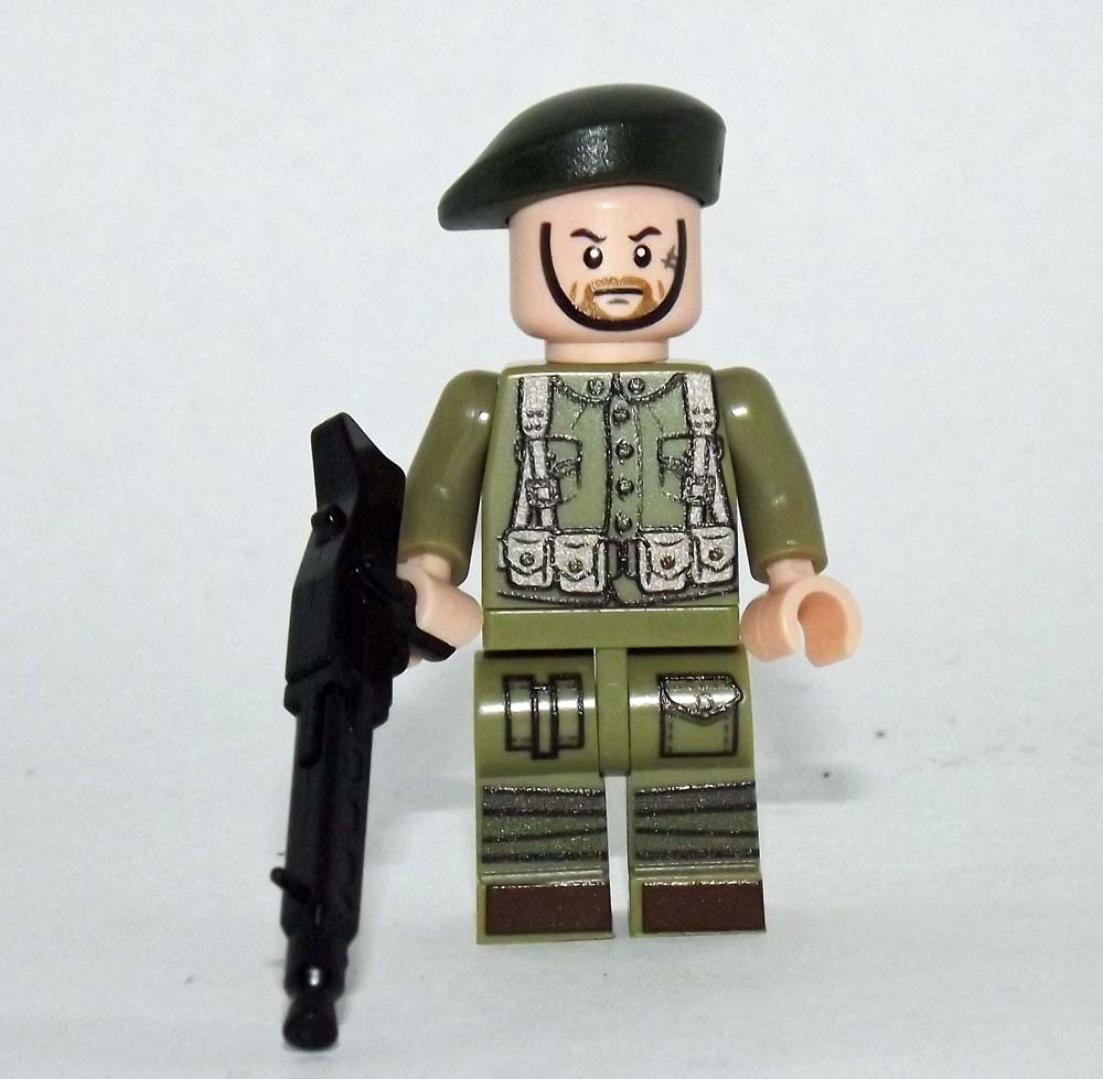 Minifigure Custom Toy Commando British WW2 Army Soldier G machine ...