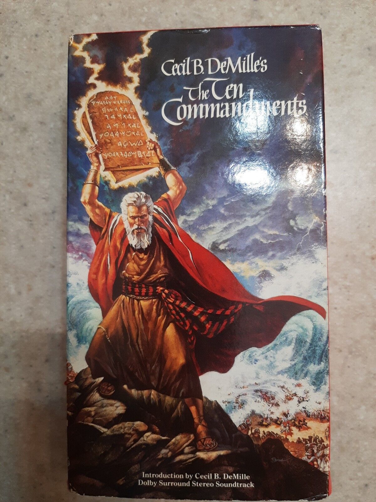 The Ten Commandments 2-VHS Box Set Charlton Heston Yul Brynner Anne ...