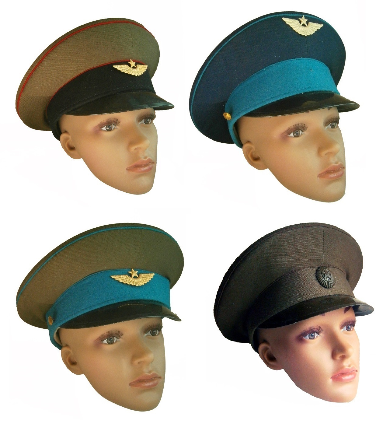 Vintage Soviet Union Red Army Officer's visor hat army military ...