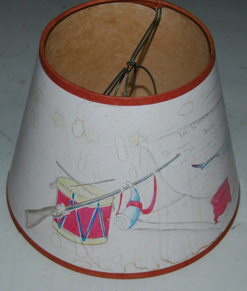 Vintage Liberity Bell 1776 Constitution Freedom Lamp Shade Musket Rifle ...