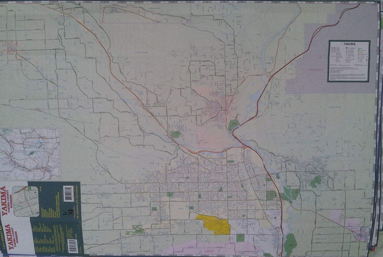 Yakima County Wineries 27 x 39 Laminated Wall Map (G) - Maps & Atlases