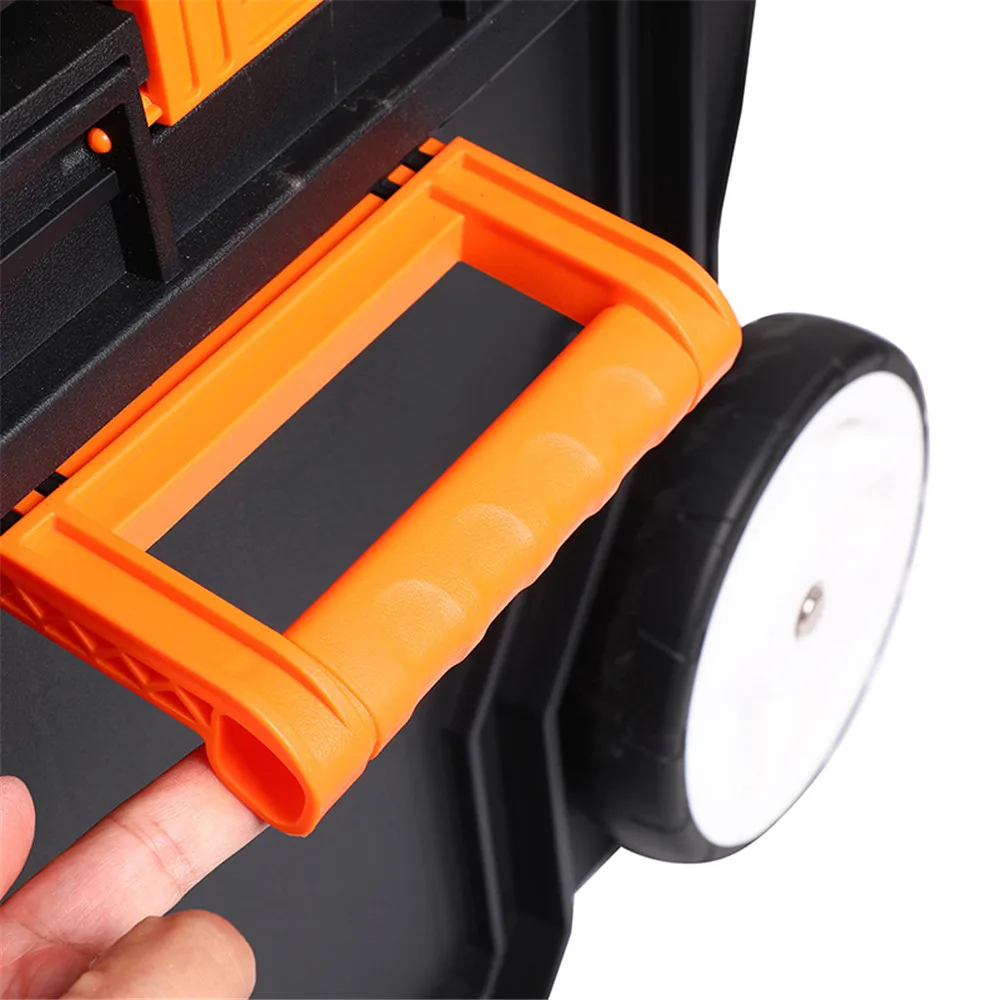 ToughSyTool Box Tool Box with Wheel Large Capacity Polymer Packout ...