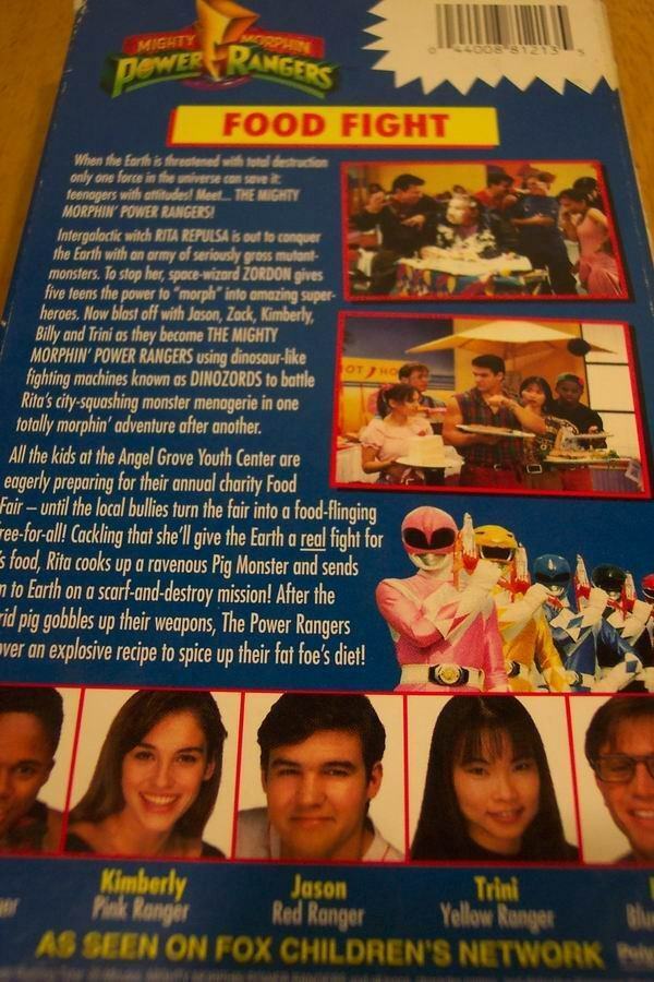 Mighty Morphin Power Rangers Food Fight Vhs and similar items