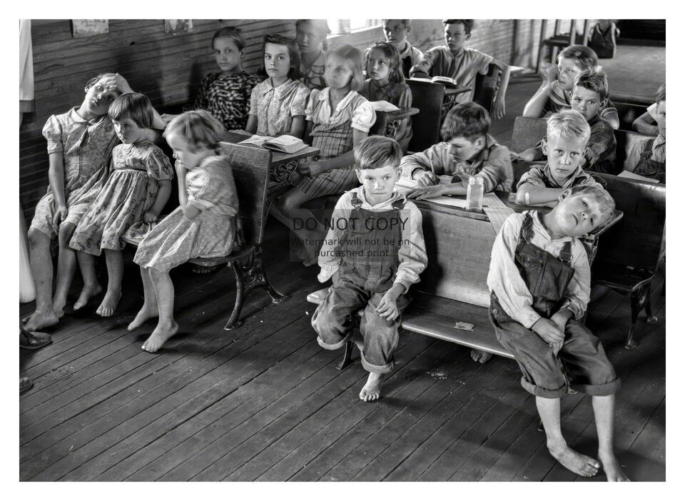 GREAT DEPRESSION ERA SCHOOL CHILDREN IN CLASSROOM 1940 5X7 PHOTO ...