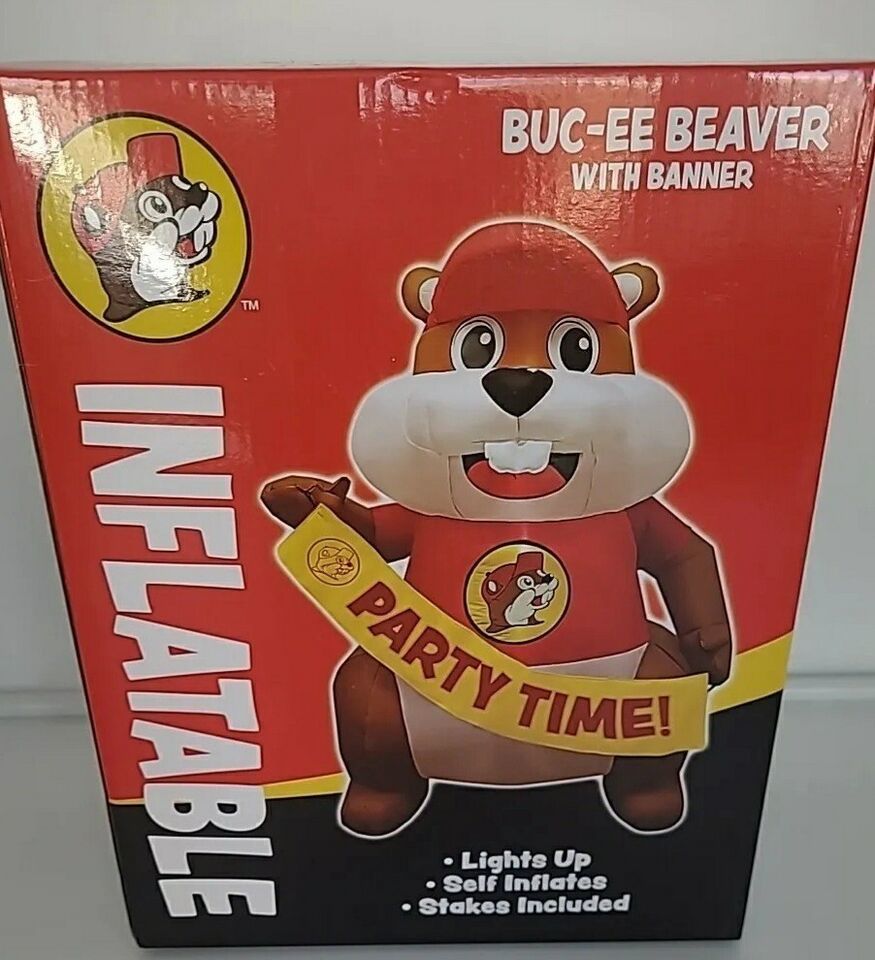 2024 BUC-EES PARTY TIME 6’ INFLATABLE BUC-EE BEAVER - NEW & SEALED ...