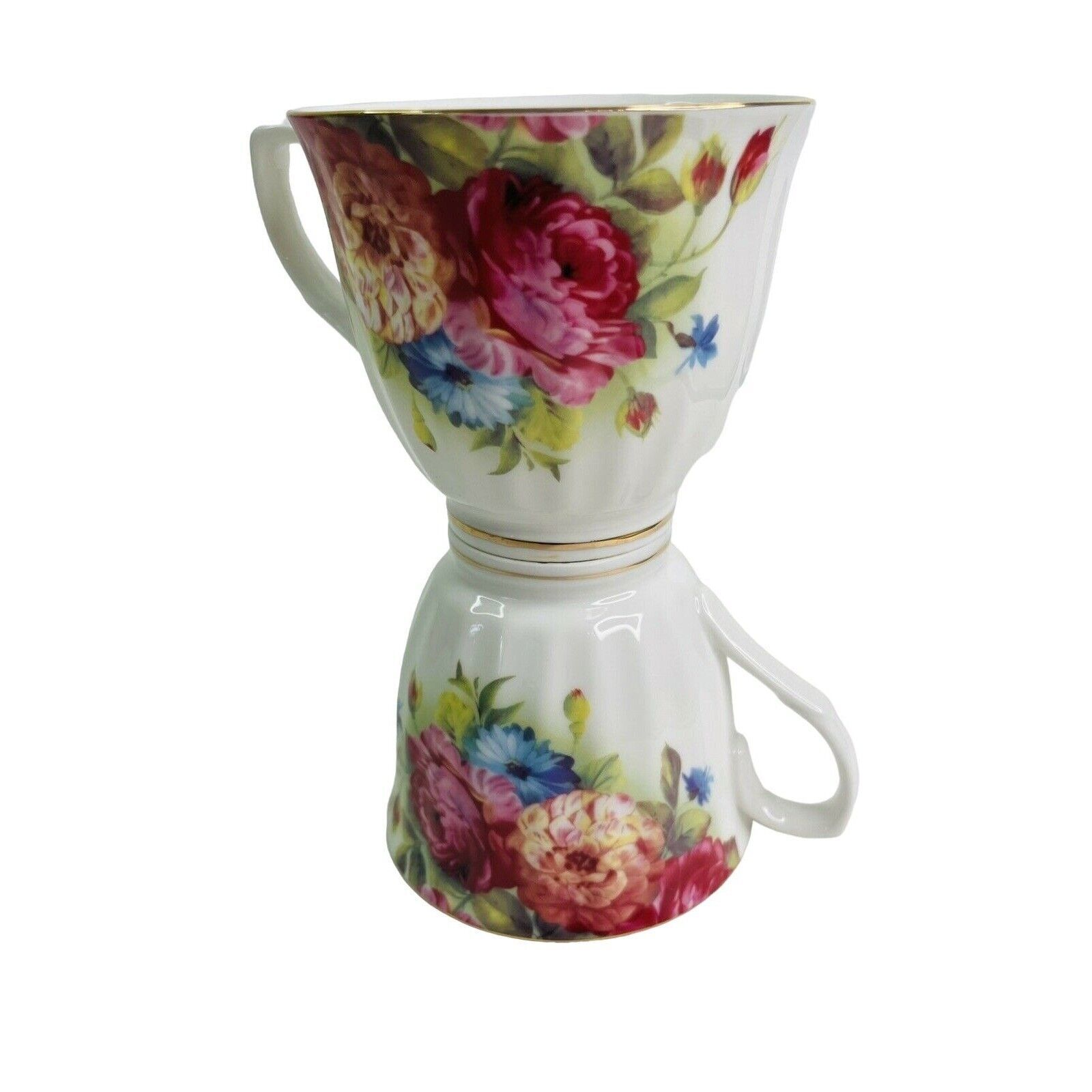 Graceware Grace's Teaware Coffee or Tea Cups Pink and Blue Floral ...