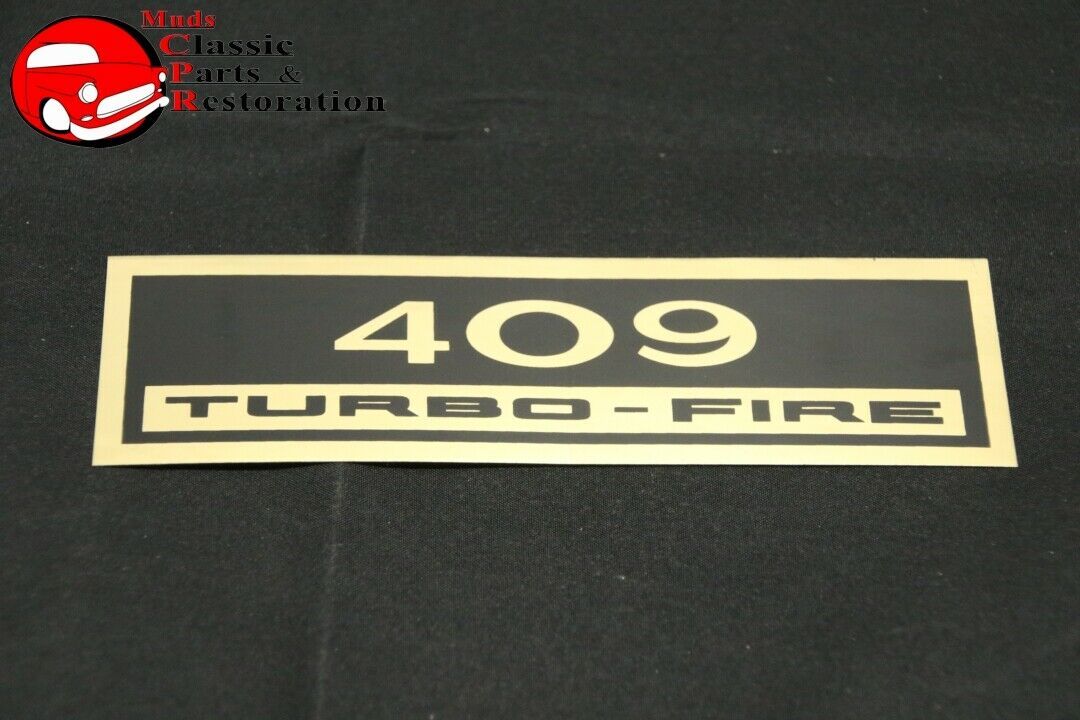 Camaro Nova Impala Chevelle 409 Turbo Fire Valve Cover Decal - Other ...