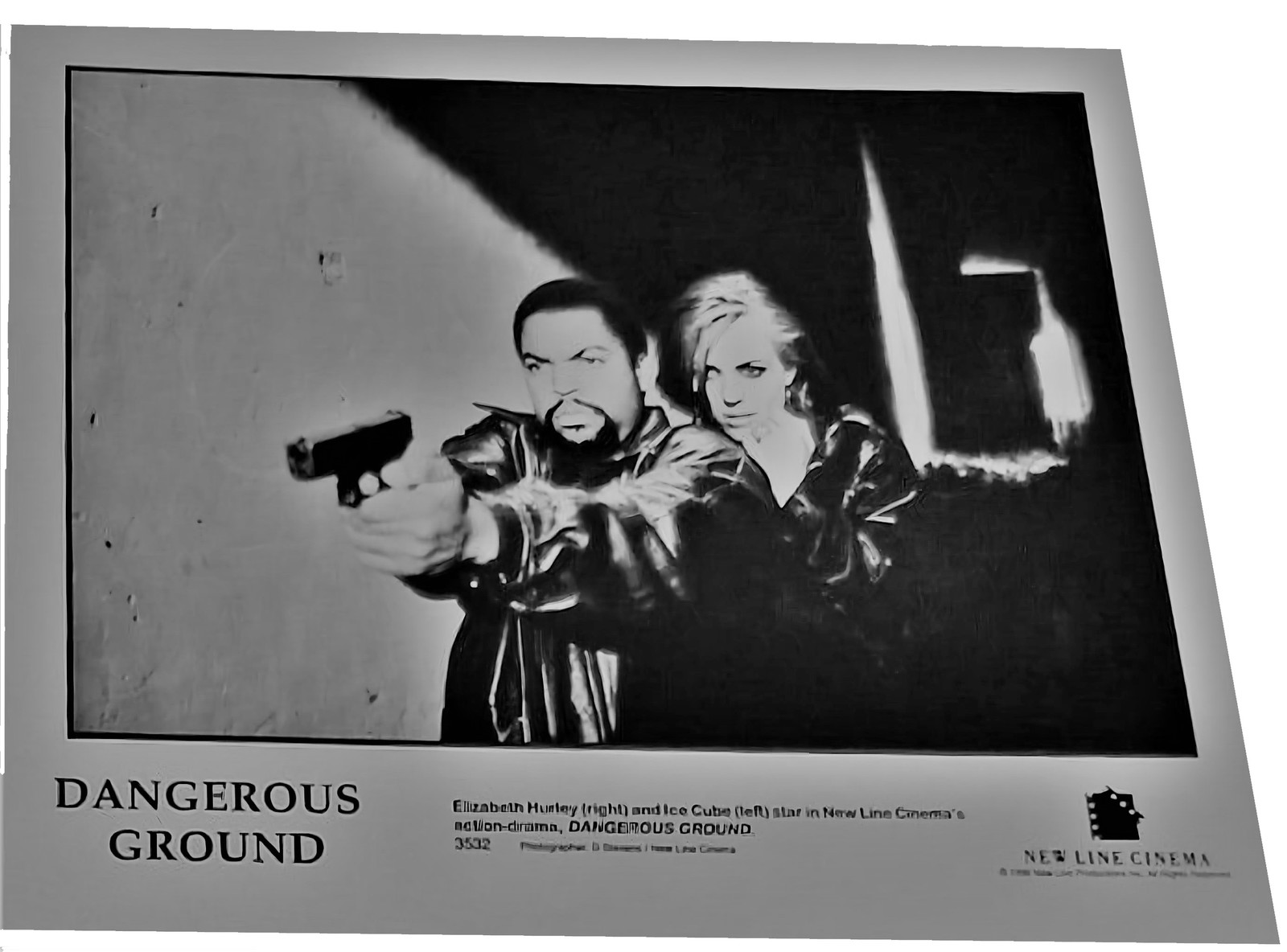 1997 DANGEROUS GROUND Movie Photo Ice Cube Elizabeth Hurley - Black & White