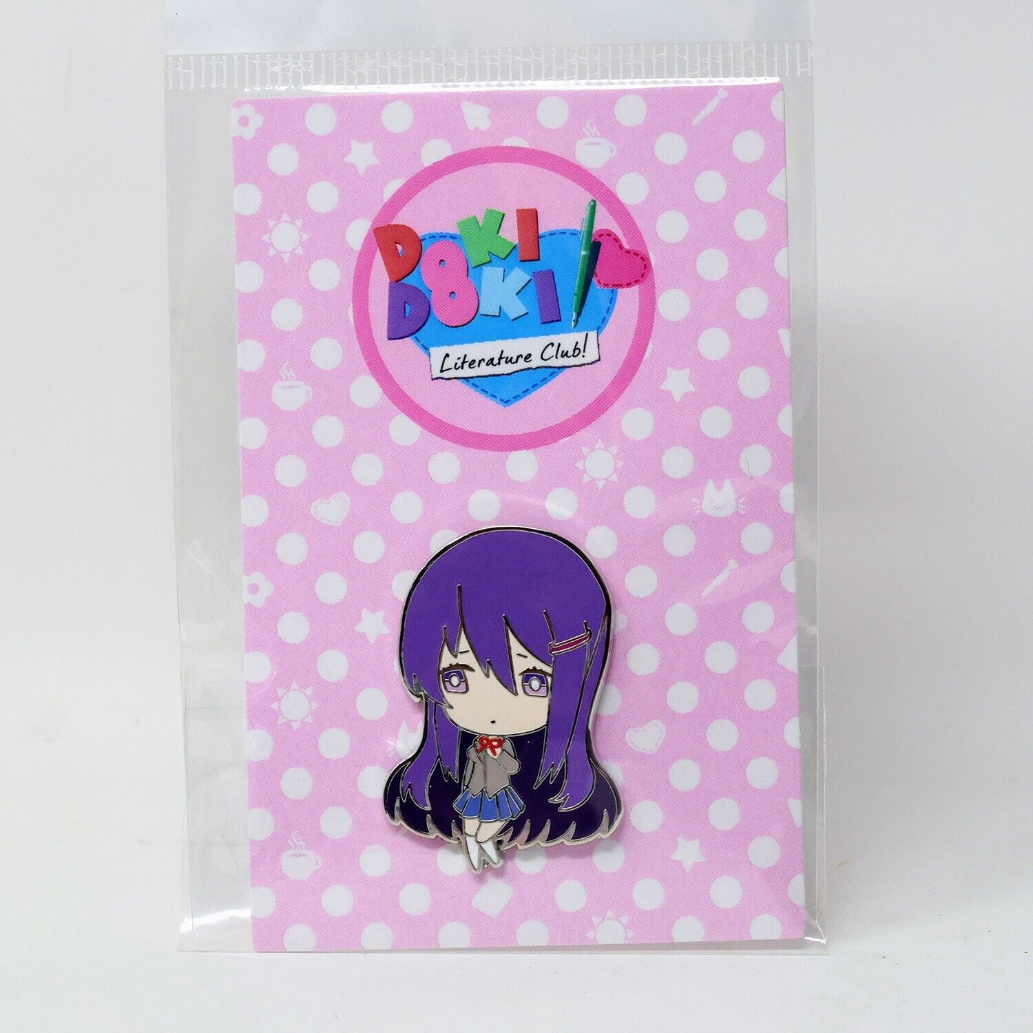Doki Doki Literature Club Yuri Enamel Pin Figure Anime 1.38" Official ...