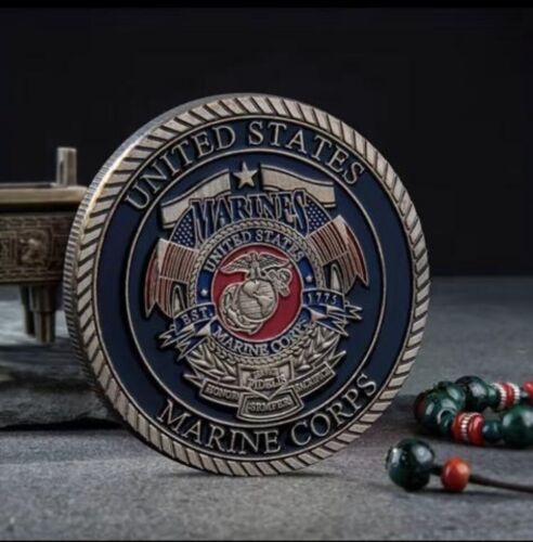 Marine Corps Mad Dog Copper Challenge Coin USMC Semper Fidelis ...