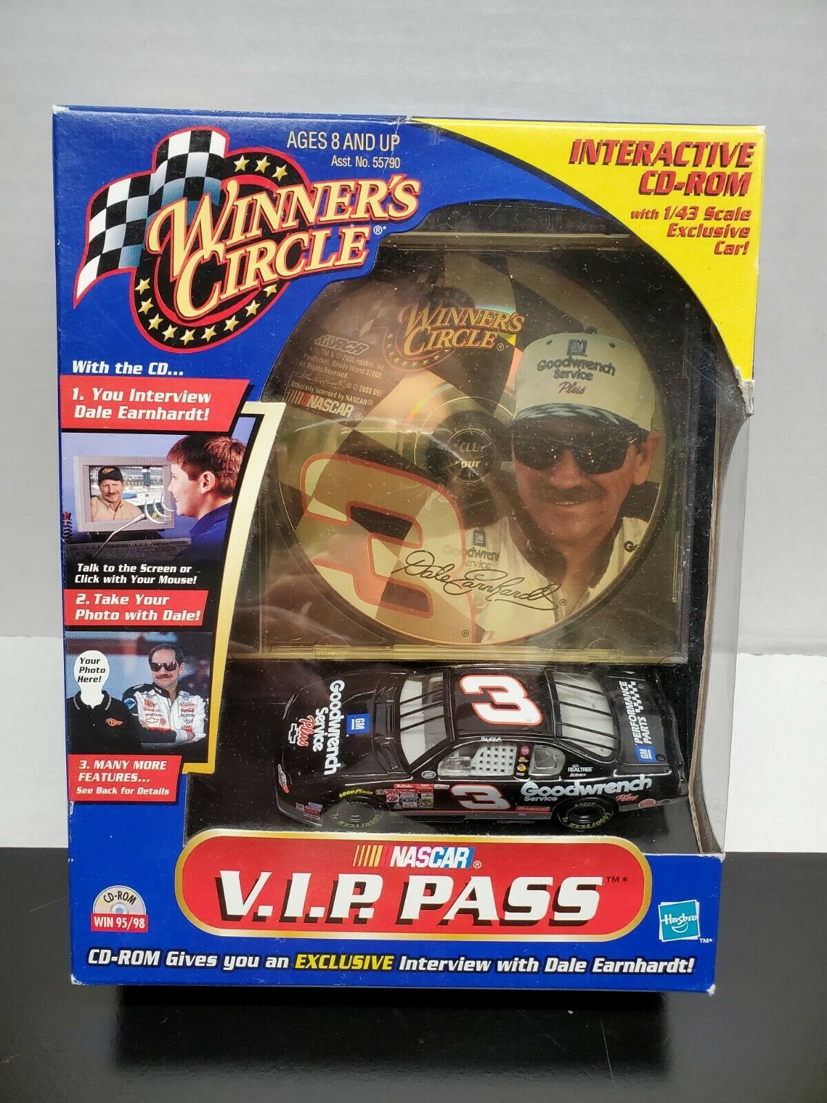 Hasbro Winner's Circle Nascar VIP Pass Dale Earnhardt CD Rom Factory ...