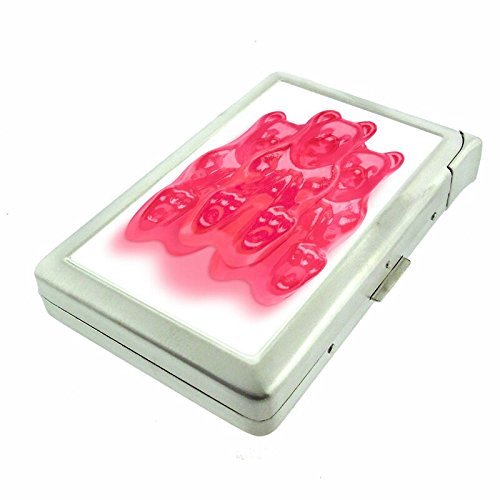 Pink Gummy Bear Em1 Hip Silver Cigarette Case With Built In Lighter 4. ...