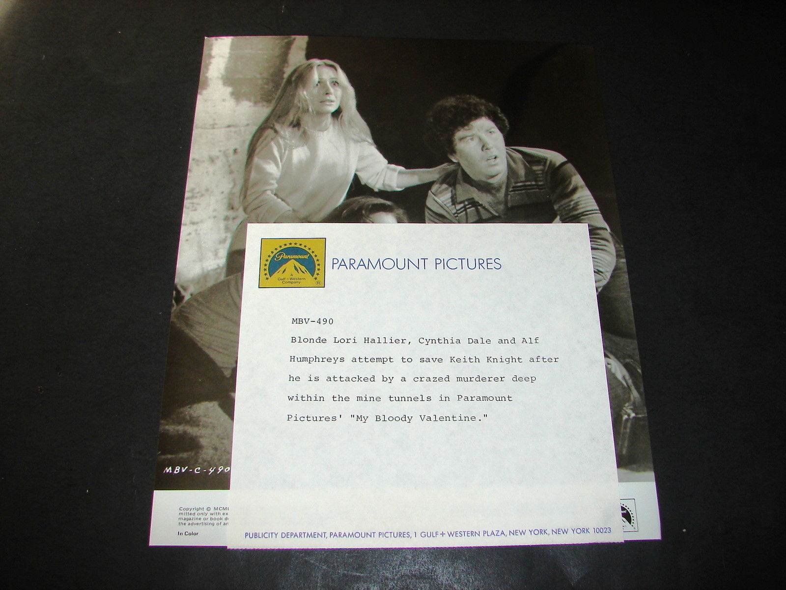 1981 MY BLOODY VALENTINE Movie Photo Lori Hallier Cynthia Dale Alf Humphreys - Black & White