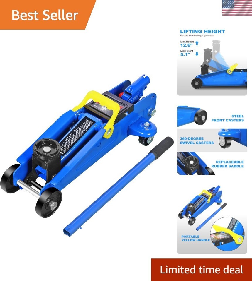 1.5 Ton Floor Jack with 3300 lb Capacity - Robust Design, Adjustable ...