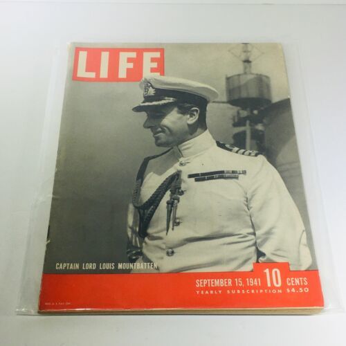 Vintage Life Magazine: September 15 1941 - Captain Lord Louis ...