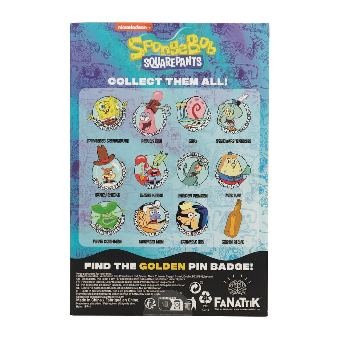 Spongebob Squarepants Mystery Pins Mermaid Man Enamel Pin Official ...