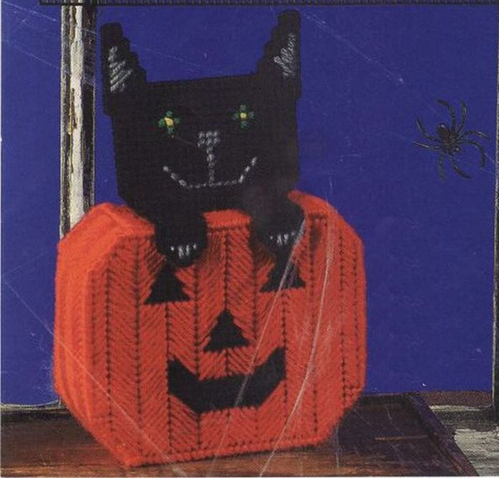 Plastic Canvas Halloween Spooks Window Decor Cat Ghost Doorknob Hanger ...