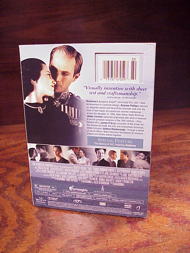W. E. Movie DVD, Used, A Film by Madonna, Abbie Cornish, Andrea ...
