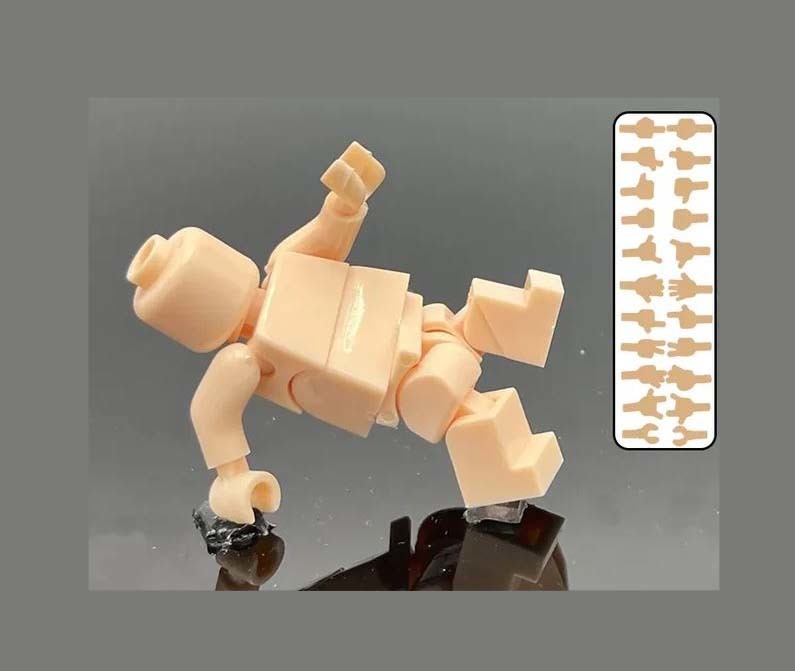 PAPBRIKS Super Posable with Hand Gestures Flesh blank plain DIY Custom ...