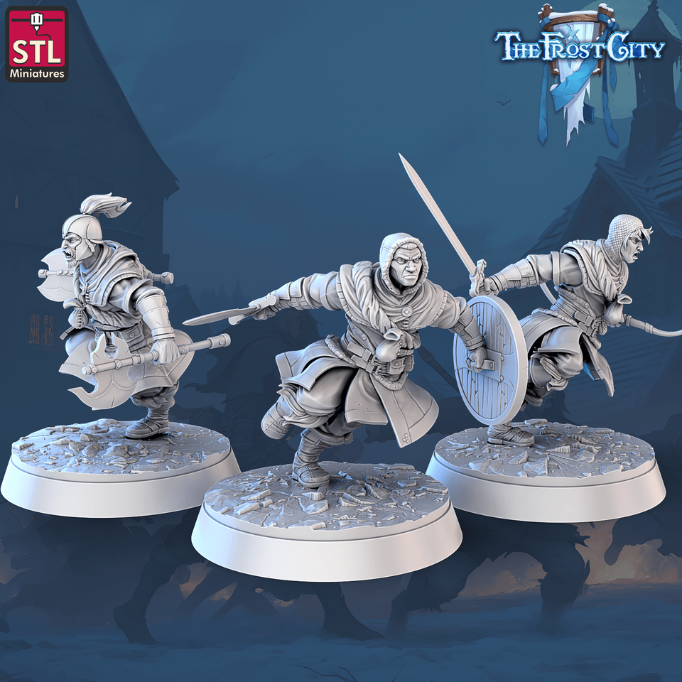 3D Printed STL Miniatures The Frost City Army Soldiers Sets - Modular ...
