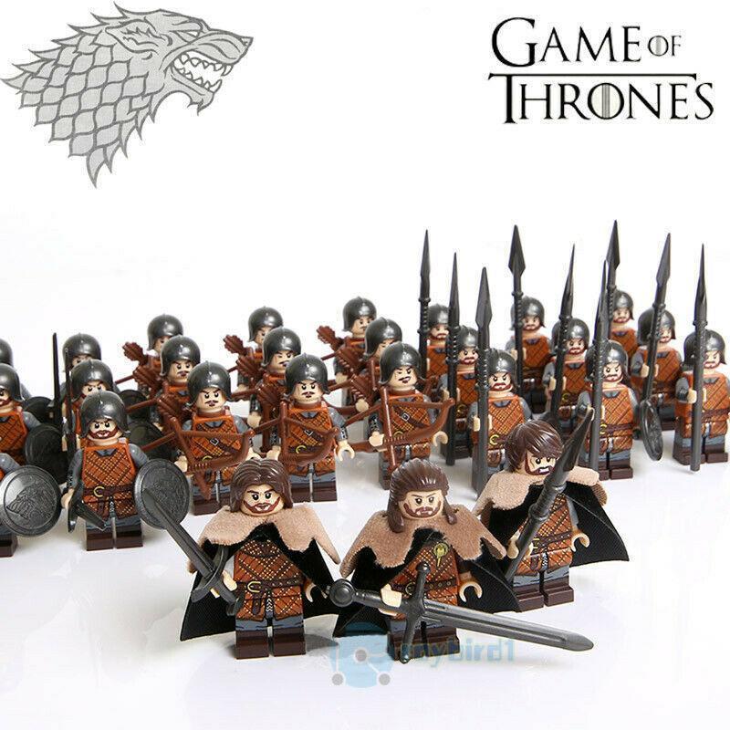 30Pcs/set House Stark Composite Army Game Of Thrones Minifigures Custom ...