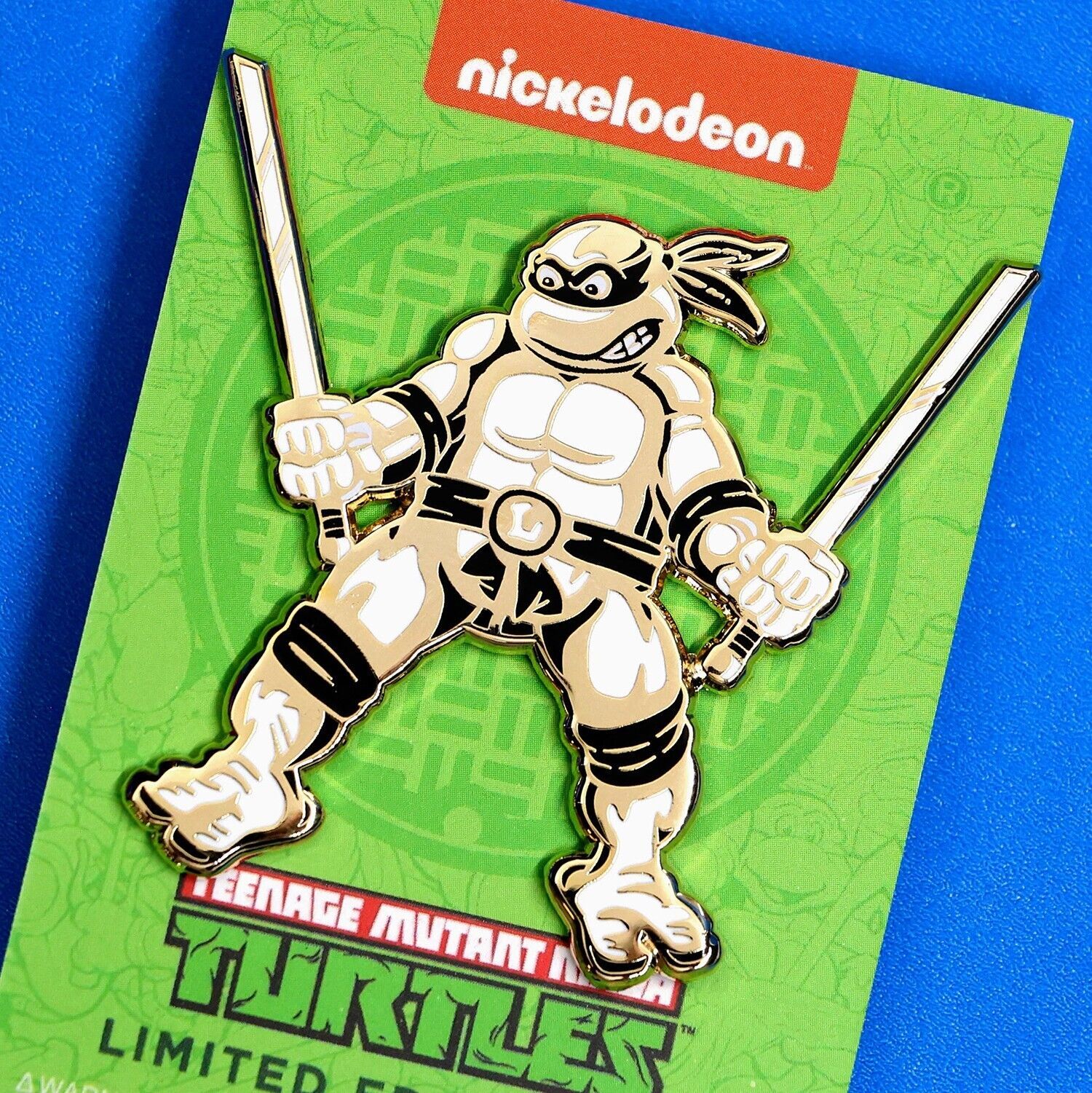 Teenage Mutant Ninja Turtles TMNT Leonardo Gold Enamel Pin Figure ...