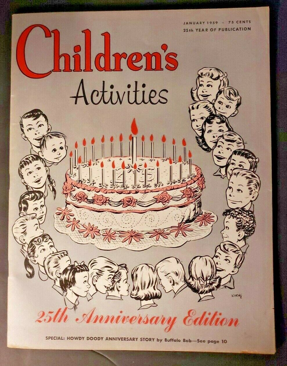 1959 Jan Children's Activities Magazine Howdy Doody 25th Anniversary ...
