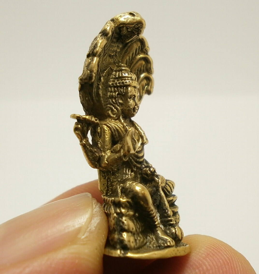 Lord Vishnu mini amulet the preserver Hindu god Trimurti amulet blessed ...
