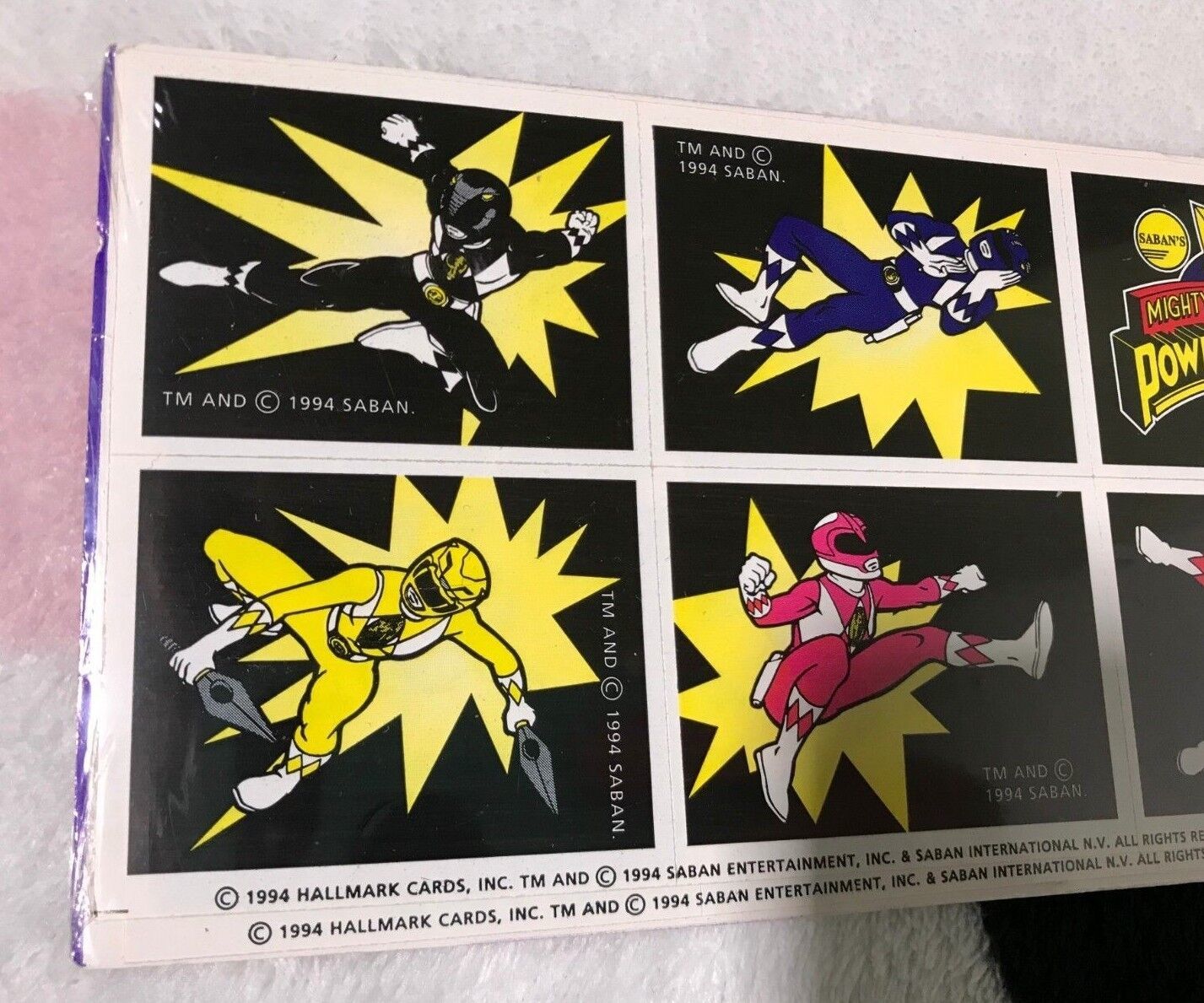 Vintage Saban's Mighty Morphin Power Rangers Stickers Hallmark 1994 ...