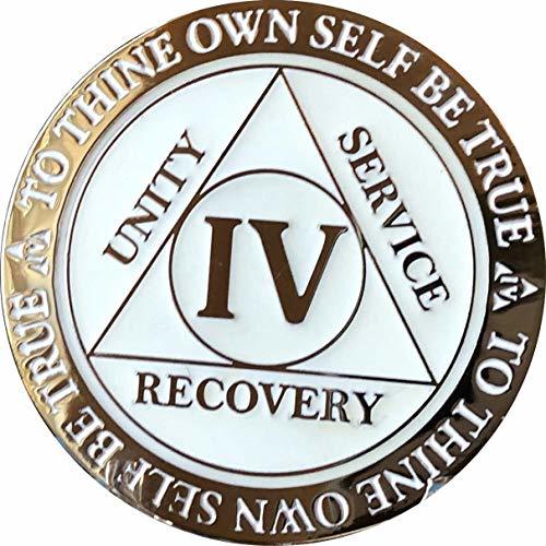 Recoverychip 4 Year AA Medallion Reflex White Glow in The Dark Gold ...