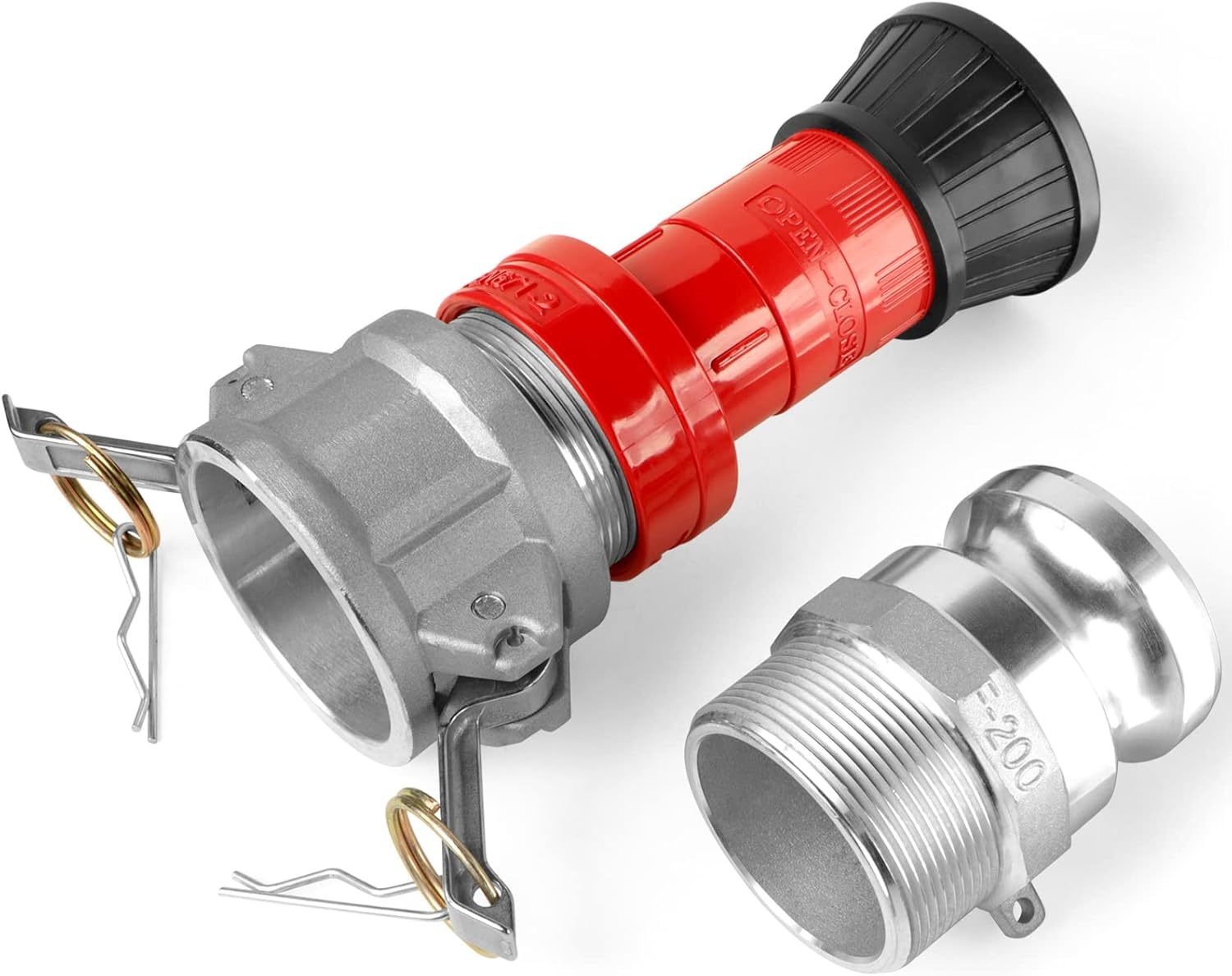 Novino Fire Hose Nozzle,2 Inch Npsh Heavy-Duty Industrial Fire Hose ...