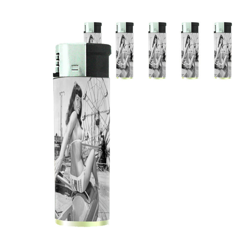 Bad Girl Pin Up D17 Lighters Set of 5 Electronic Refillable Butane - Other
