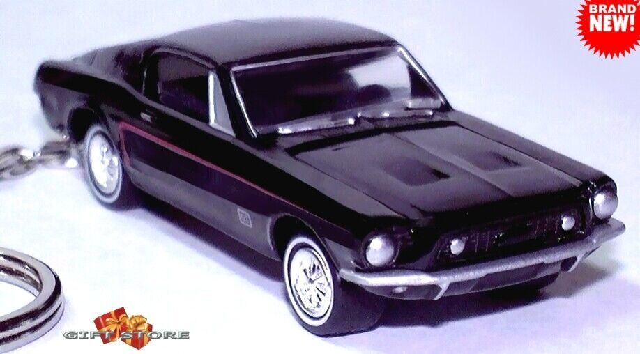 RARE KEYCHAIN 64½ 65/66 BLACK FORD MUSTANG GT CUSTOM Ltd EDITION GREAT ...