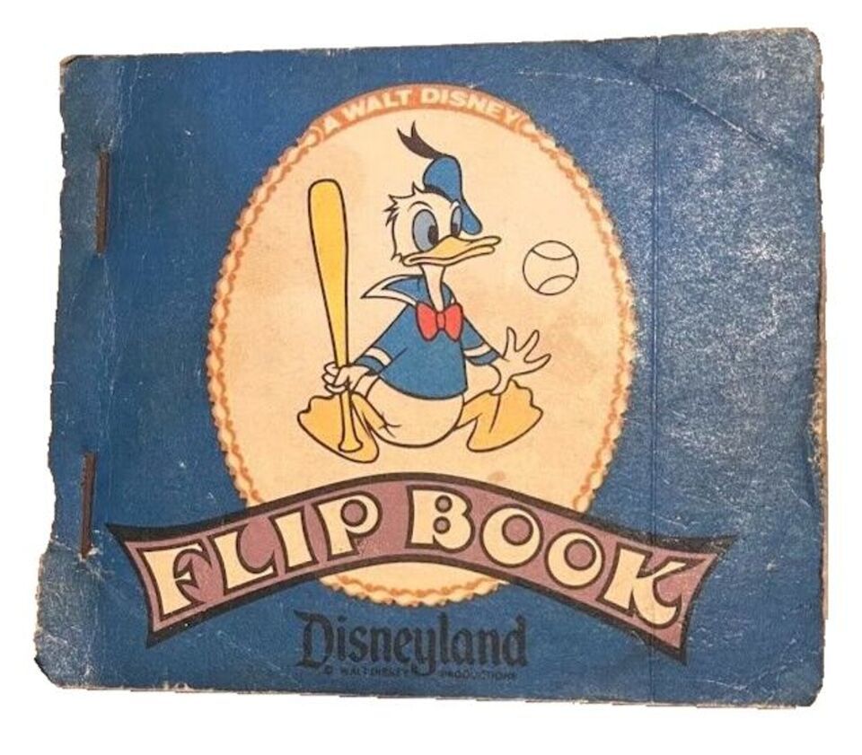 VINTAGE WALT DISNEY MOVING PICTURE FLIP BOOK DONALD DUCK DISNEYANA - Books