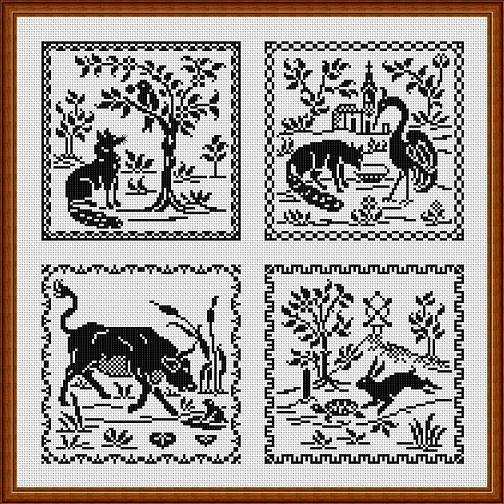 Aesop’s Fables Cross Stitch Sampler 3 Counted Cross Stitch Pattern PDF ...