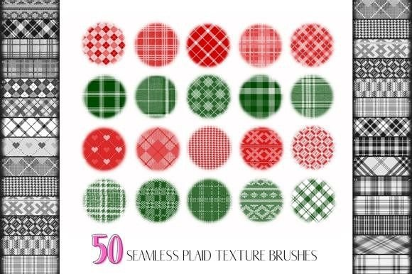 Procreate Plaid Texture Seamless Brushes - Digital Art