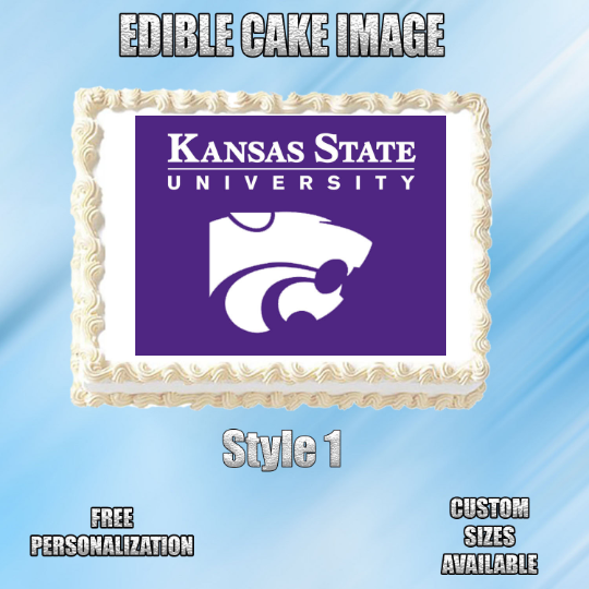 Kansas State Edible Image Topper Cupcake Frosting 1/4 Sheet 8.5 x 11 ...