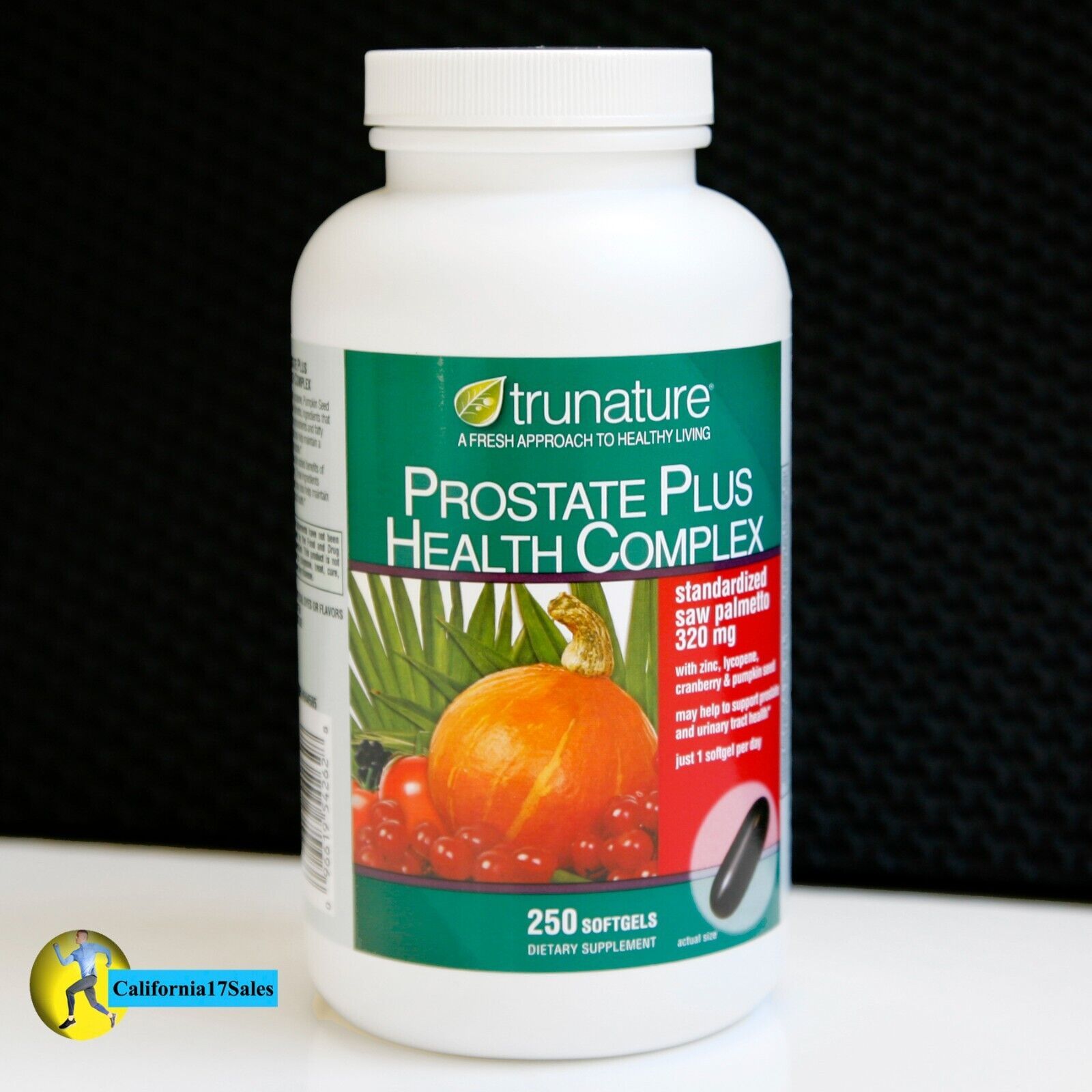trunature PROSTATE PLUS HEALTH COMPLEX Large Bottle 250 Softgels ...
