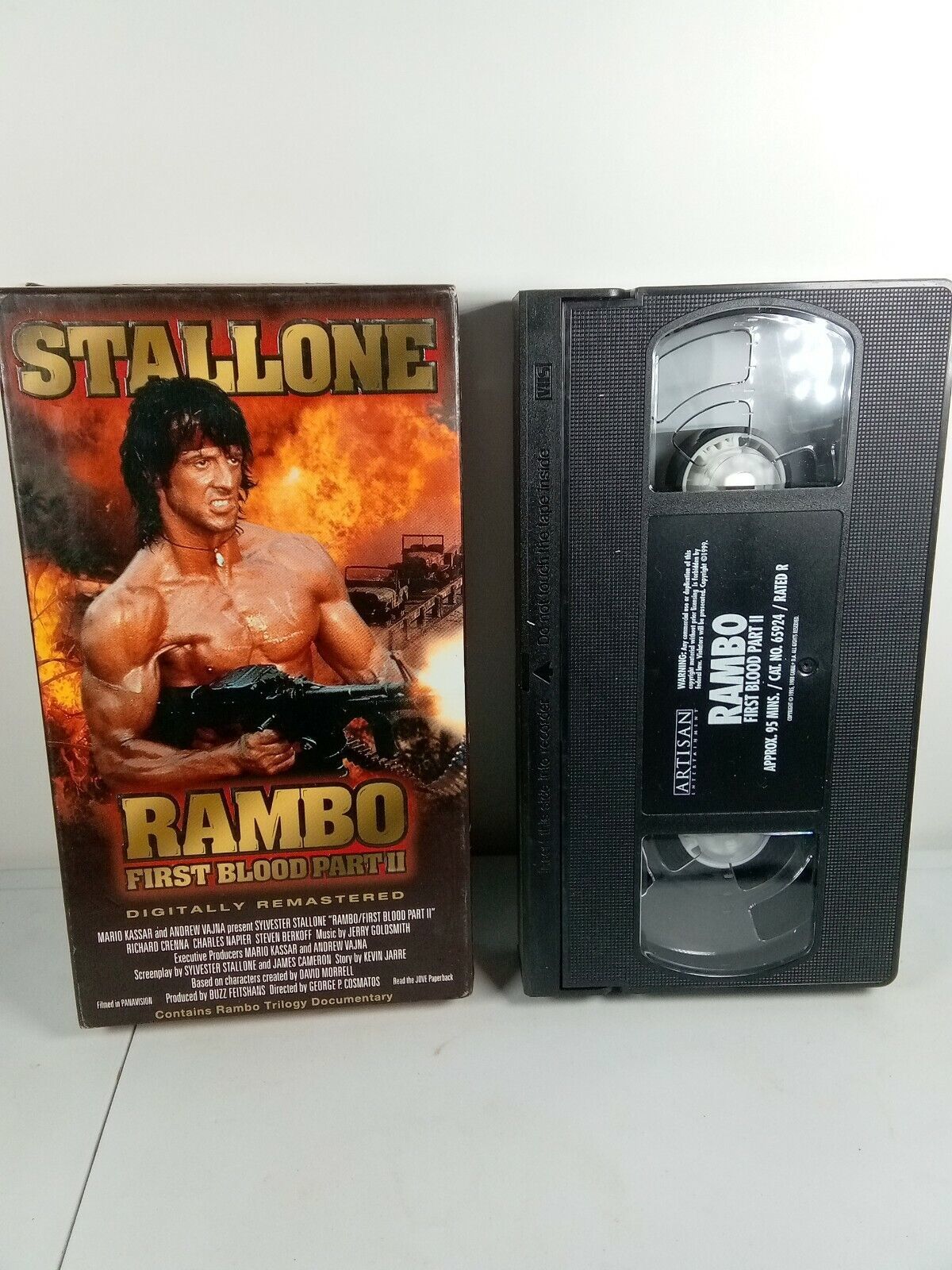 Rambo First Blood Part II 2 VHS VCR Video Tape Artisan Sylvester ...