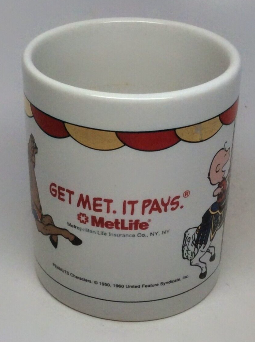 MetLife Mug Peanuts Schulz Sally & Charlie Brown Vintage 10 Fluid ...