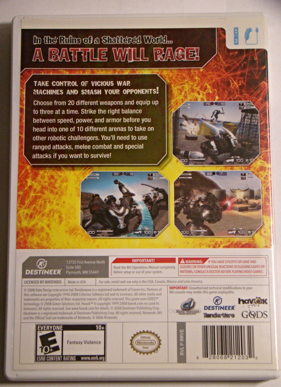 Nintendo Wii - Battle Rage - Mech Conflict and 50 similar items