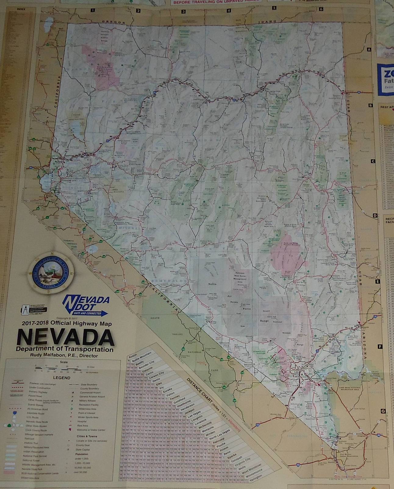 *BRAND NEW* REMARKABLE NEVADA STATE MAP SOUVENIR BROCHURE *EXCELLENT ...