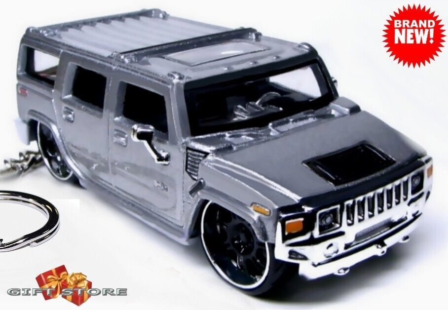 HTF RARE KEYCHAIN SILVER PEWTER HUMMER H2 NEW CUSTOM LOWRIDER Ltd GREAT ...