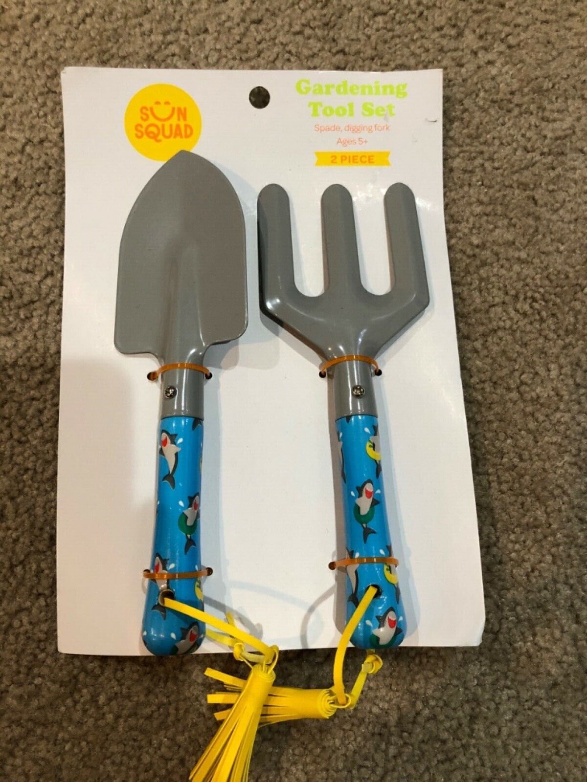 NEW Sun Squad Kids Animal Gardening Tool Set With Spade & Digging Fork ...