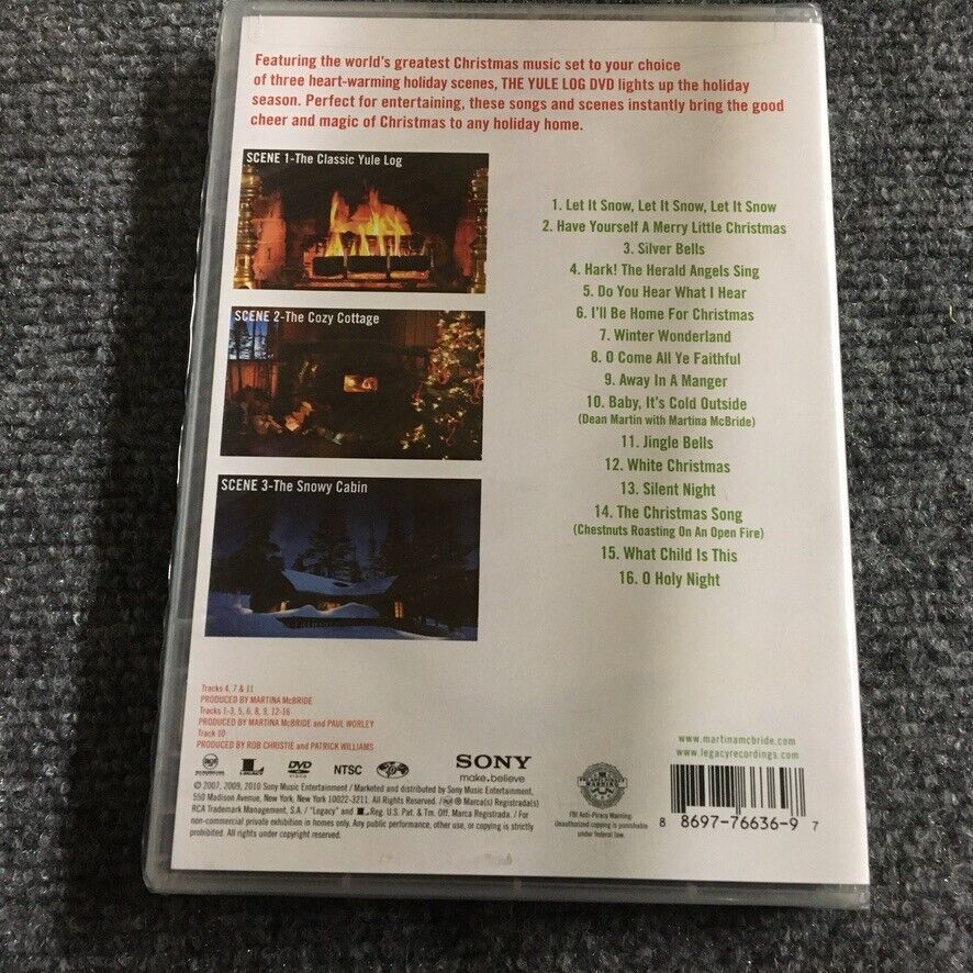 Martina McBride: White Christmas DVD ~NEW~ Yule log cozy cottage snowy ...