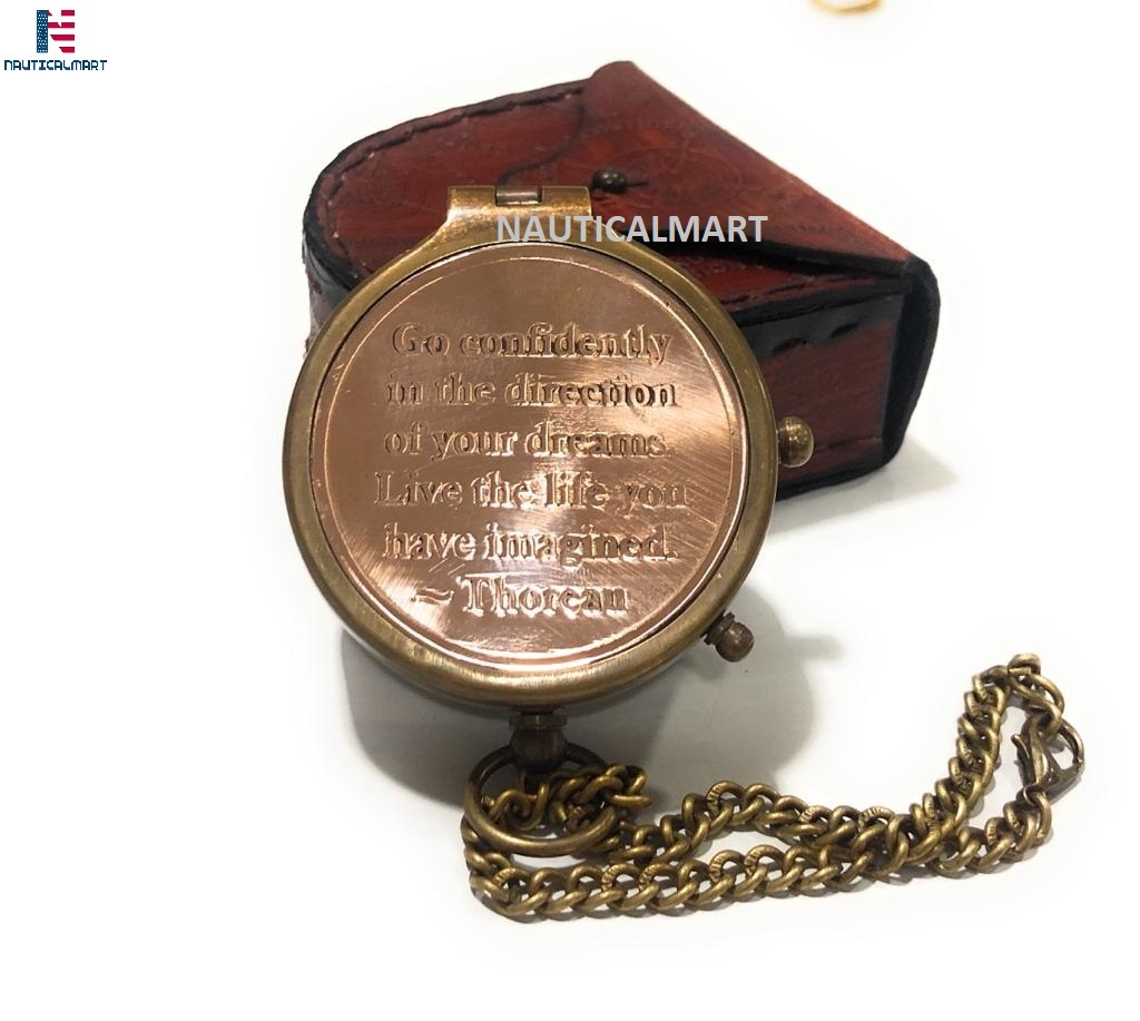 Thoreau's Go Confidently Quote Engraved Compass Inspirational Quotes ...