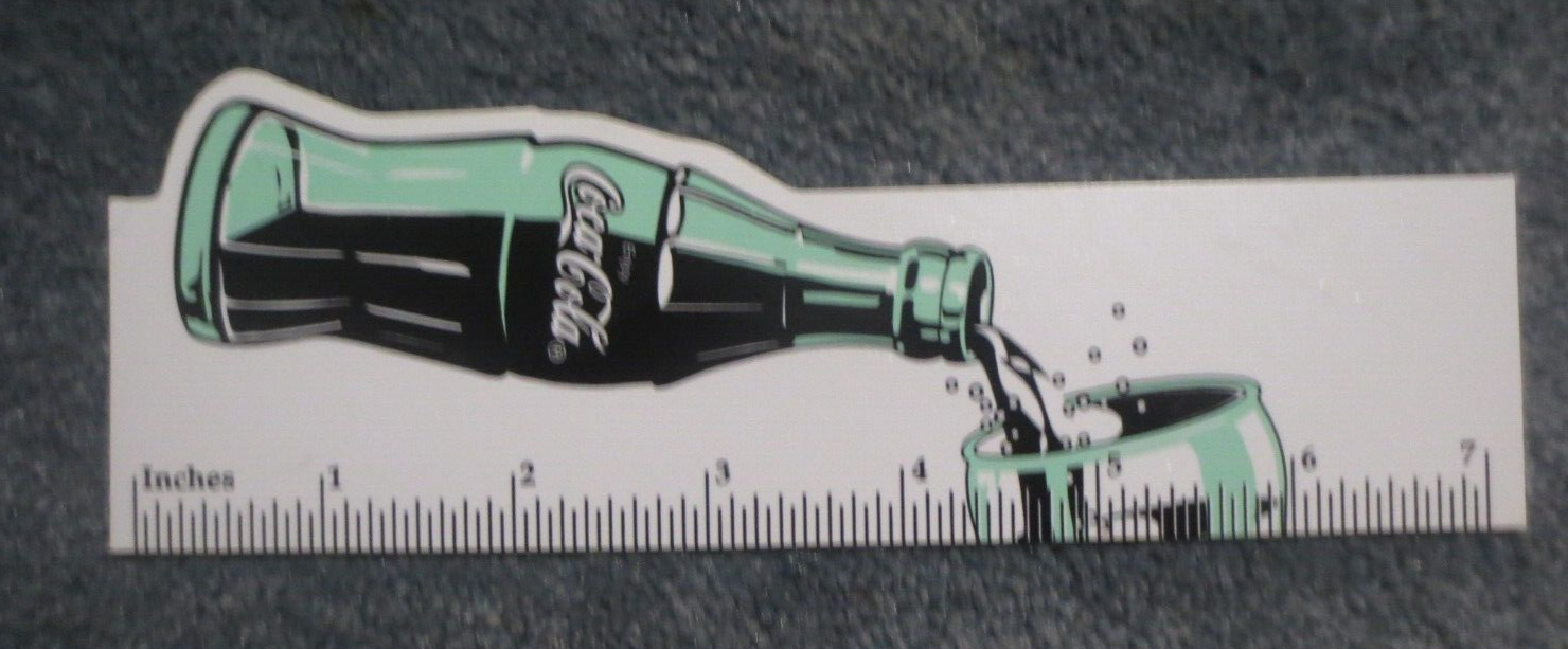 Coca-Cola 7 inch Ruler Plastic Coke Pouring - Soda
